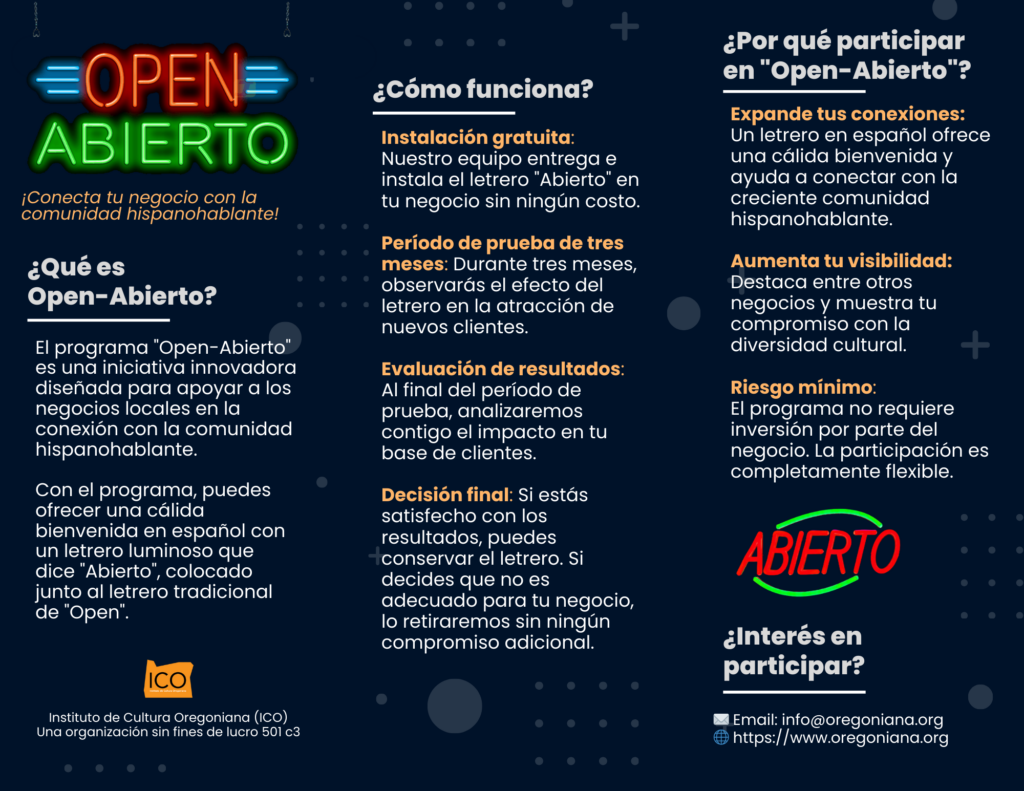 Proyecto Open-Abierto | Instituto de Cultura Oregoniana (ICO)